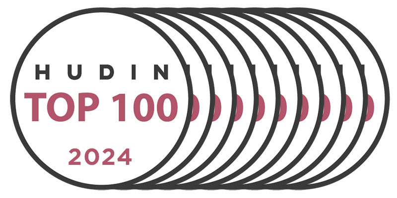 Hudin Top 100 2024 · Hudin.com